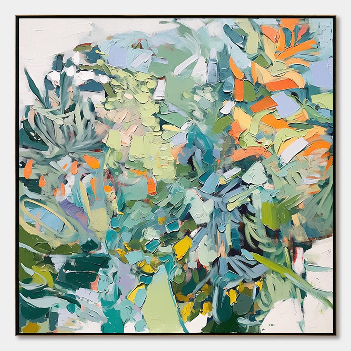 Botanical Rhapsody impressionist floral oil painting – vibrant wall art