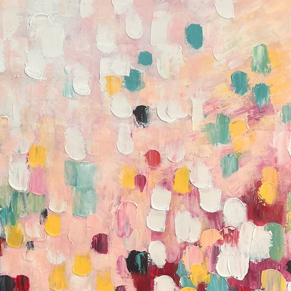 Confetti Dream: Abstract Colorful Oil Painting Canvas Wall Art Decor in ...