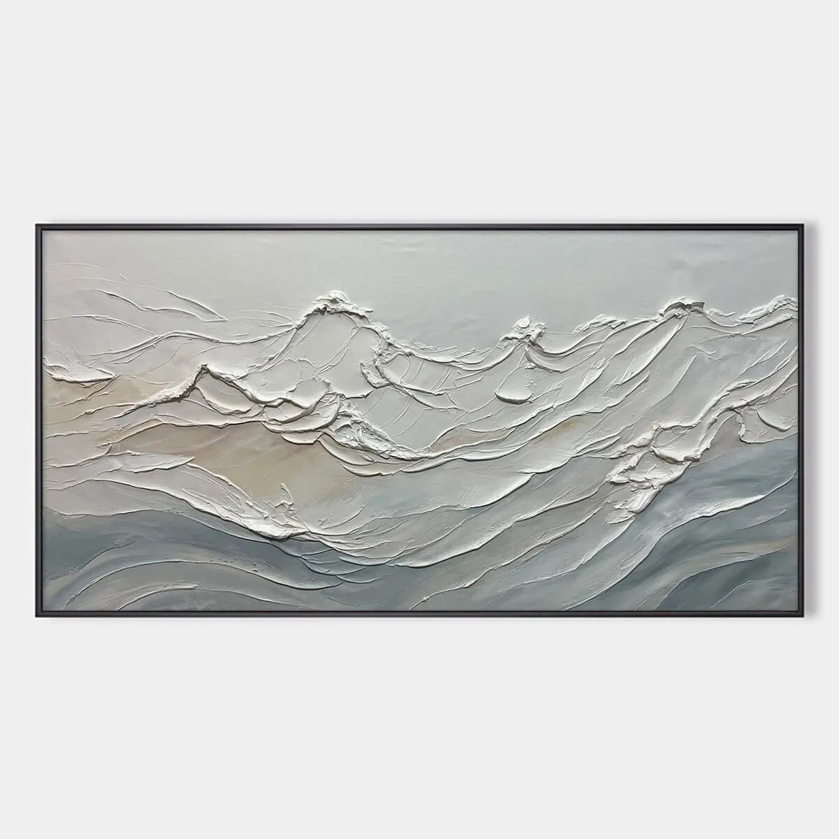 Desert Winds: Textured Landscape Impasto Oil Painting Canvas Wall Art ...