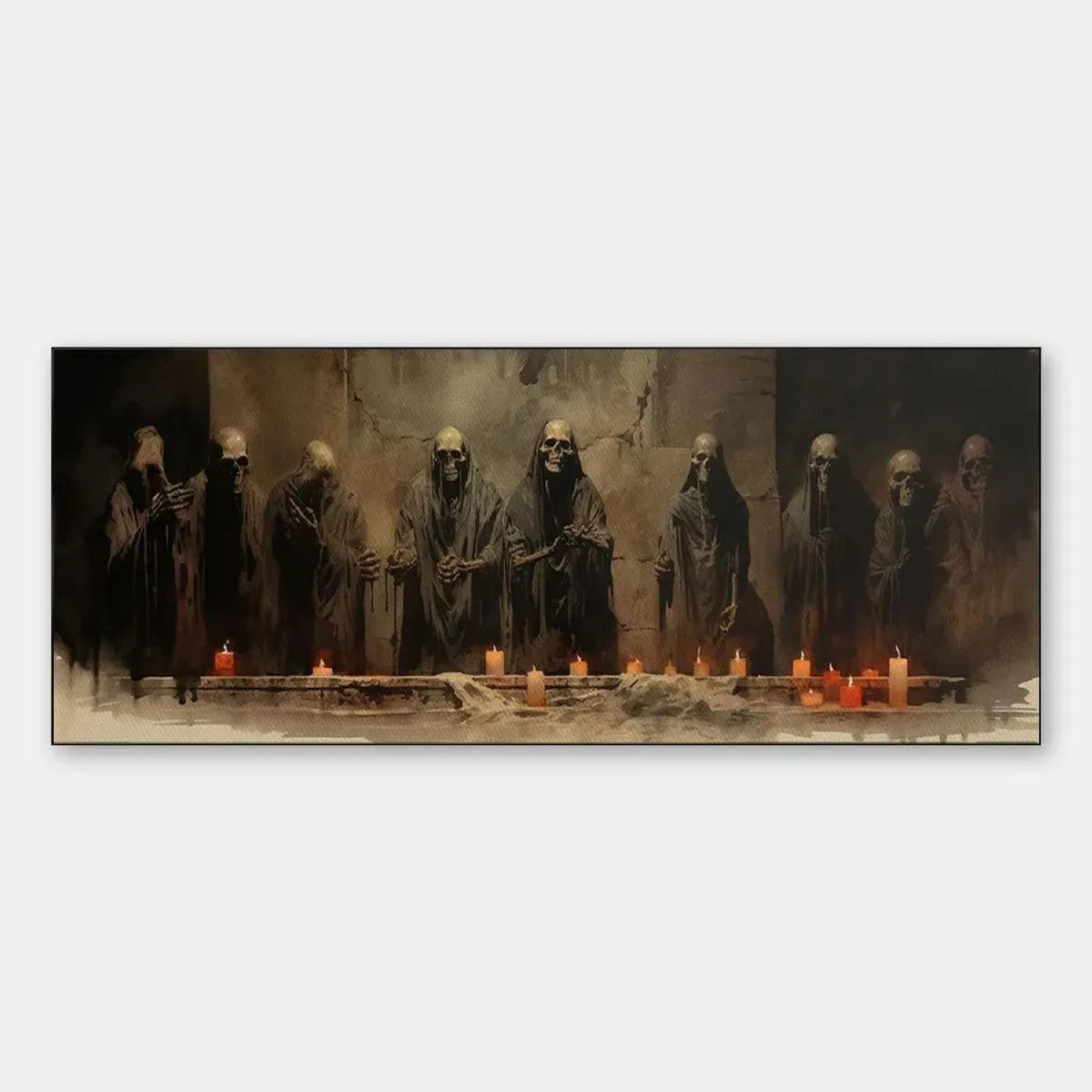 The Last Supper: Dark Art | Gothic Decor | Panoramic Wall Art
