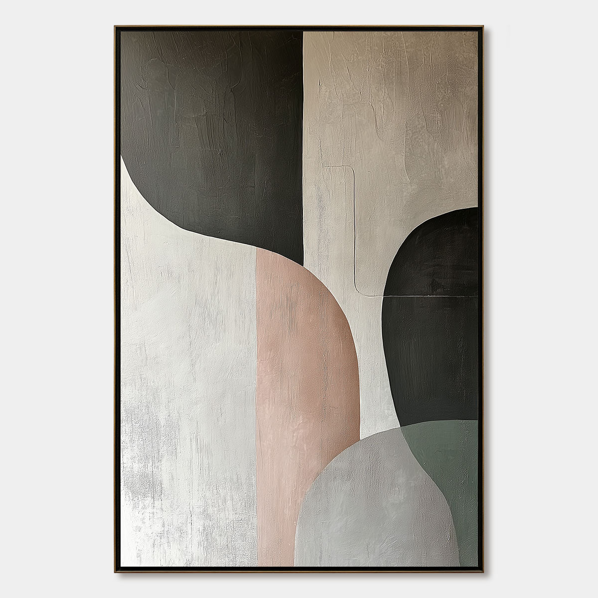 Urban Forms: Original Minimalist Abstract Oil Painting - Textured ...